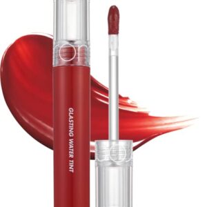 [rom&nd] Glasting Water Tint 8 colors | Vivid color, Glossy Finish, Long-lasting, moisturizing, Highlighting, Natural-beauty | Lip Tint for Daily Use, K-beauty | 4g/0.14oz No.02 RED DROP