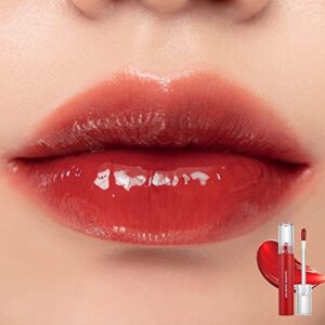 [rom&nd] Glasting Water Tint 8 colors | Vivid color, Glossy Finish, Long-lasting, moisturizing, Highlighting, Natural-beauty | Lip Tint for Daily Use, K-beauty | 4g/0.14oz No.02 RED DROP