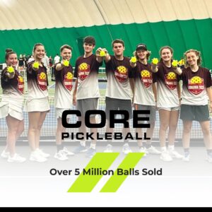 CORE Pickleball Balls for Professionals and All Levels of Play, USA Pickleball Approved Durable Outdoor Pickleball Balls with 40 Holes (6 Pack FBM)