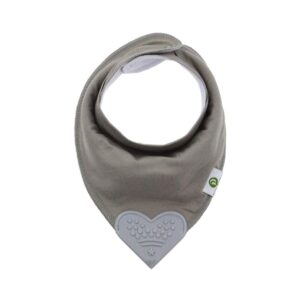 Pickle & Olive Baby Bandana Teething Bibs with Attached Silicone Teether - Set Of 4 -Solid Blues