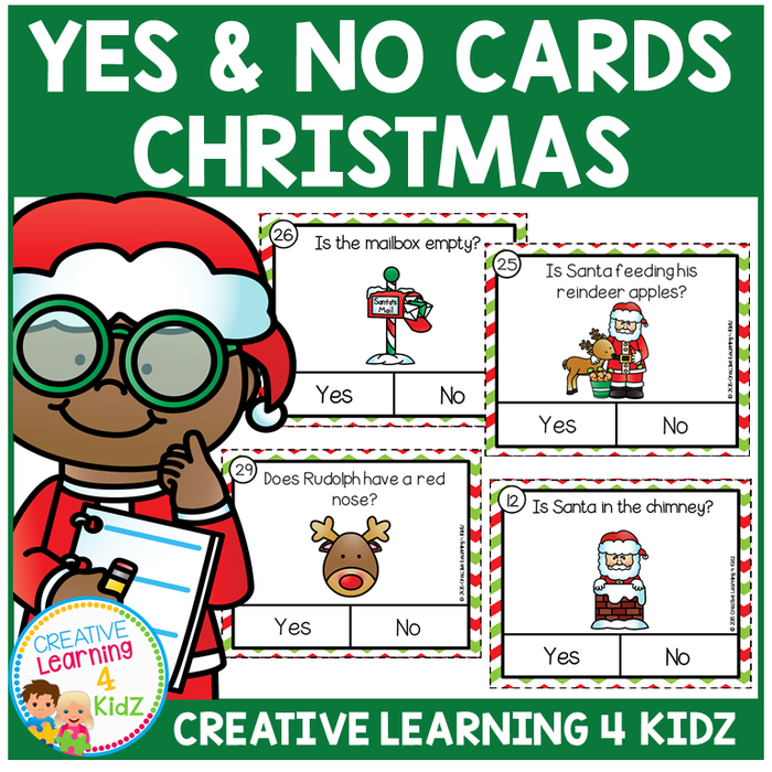 Yes & No Christmas Picture Question Task Cards