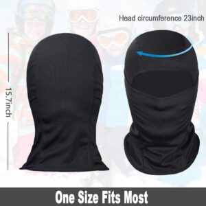 Achiou Ski Mask for Men Women, Balaclava Face Mask, Shiesty Mask UV Protector Lightweight for Motorcycle Snowboard Black