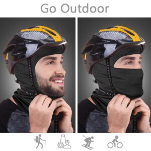 Achiou Ski Mask for Men Women, Balaclava Face Mask, Shiesty Mask UV Protector Lightweight for Motorcycle Snowboard Black