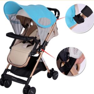 2-in-1 Baby Stroller Sun Shade&Cover Net Awning Windproof Anti-UV Safe Umbrella Canopy Universal Fit Breathable Cover for Stroller Car Seat Jogger Travel Accessories