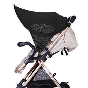 2-in-1 Baby Stroller Sun Shade&Cover Net Awning Windproof Anti-UV Safe Umbrella Canopy Universal Fit Breathable Cover for Stroller Car Seat Jogger Travel Accessories