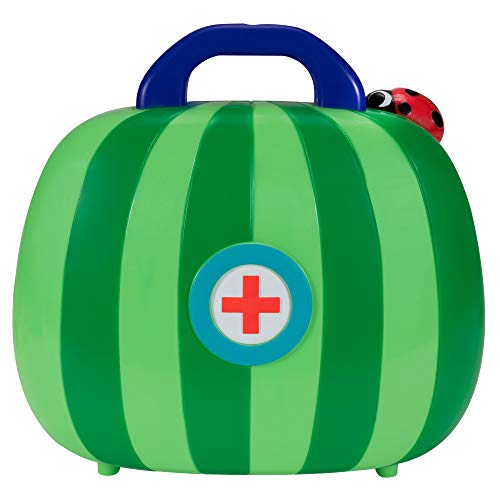 CoComelon Official Musical Checkup Case, Plays Clips from ‘Doctor Checkup’ Song – Includes 4 Themed Medical Doctor Accessories (Thermometer, Syringe, Stethoscope, and More) for Fun Role Play, Green