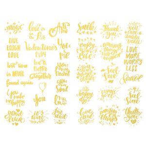 seasonstorm golden words small talk precut funny stationery planner clipping stickers scrapbooking diary sticky paper flakes (pk583)