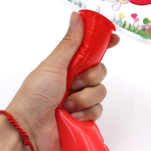 NUOBESTY 10pcs Squeaky Hammer Inflatable Cartoon Hammer with Sound Bell Clown Handle Hammer Funny Toys for Toddler Kids (Random Color)