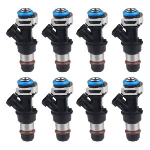 jdmon fuel injectors compatible with chevy silverado 1500 2500 3500 tahoe express gmc sierra 1500 2500 3500 yukon savana 4.8l 5.3l 6.0l 2001-2006 replace 17113553 fj315 17113698 8pcs