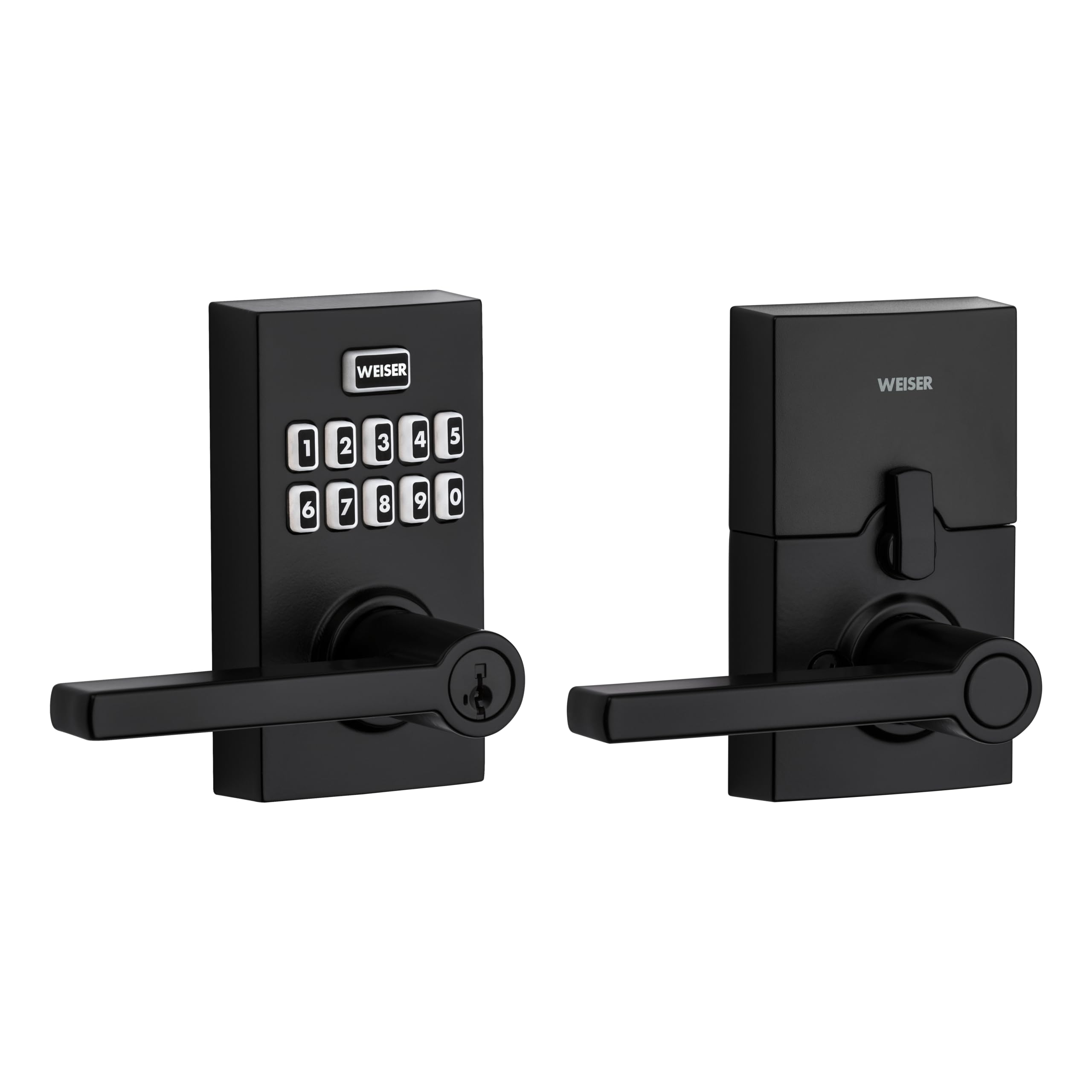 Weiser SmartCode 10 Lever Electronic Lock, Matte Black