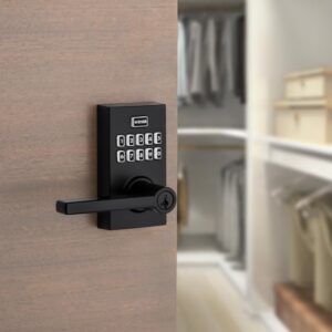 Weiser SmartCode 10 Lever Electronic Lock, Matte Black