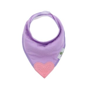 Baby Bandana Teething Bibs with Attached Silicone Teether - Set Of 4 - Solid Pinks