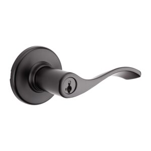 belmont entrance leverset - matte black + smart key technology