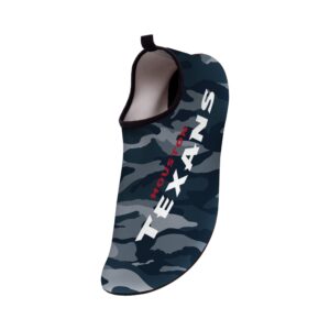 FOCO Men's Yoga Gym Aqua Shoes Houston Texans NFL Camo Water Sock-L, Team Color, Large 11/12