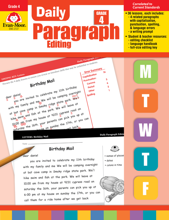 Daily Paragraph Editing, Grade 4 - Teacher's Edition, E-Book