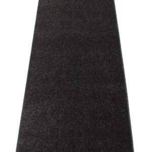 Event Carpet Aisle Runner - Quality Plush Pile Rug with Backing, Binding in Various Sizes (4 X 15 ft, Black)