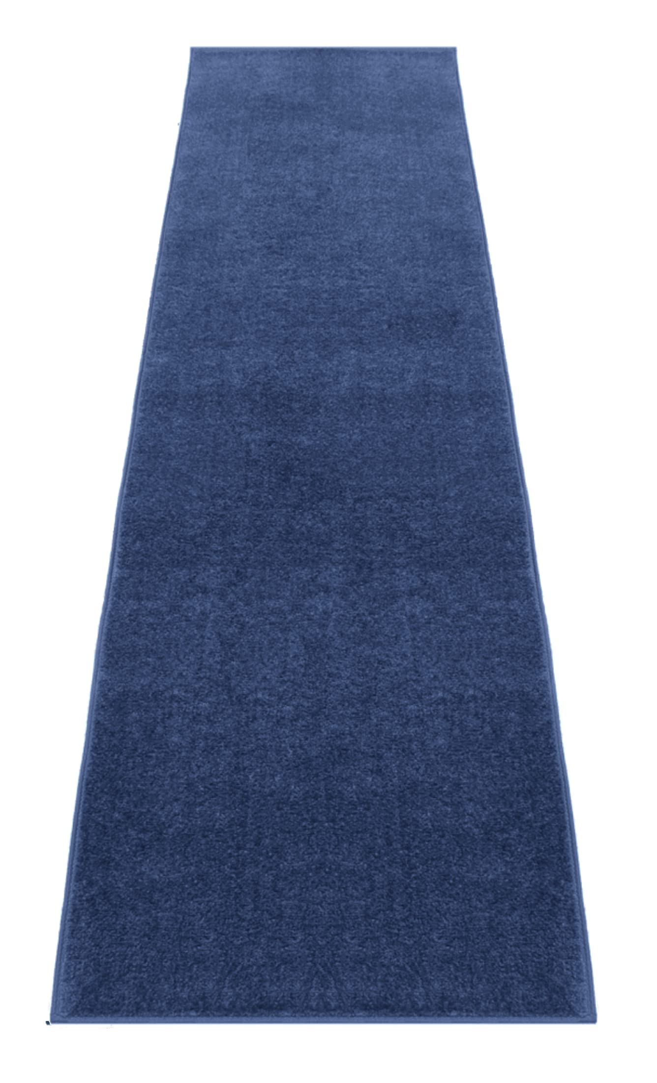 Event Carpet Aisle Runner - Quality Plush Pile Rug with Backing, Binding in Various Sizes (3 X 35 ft, Dark Blue)