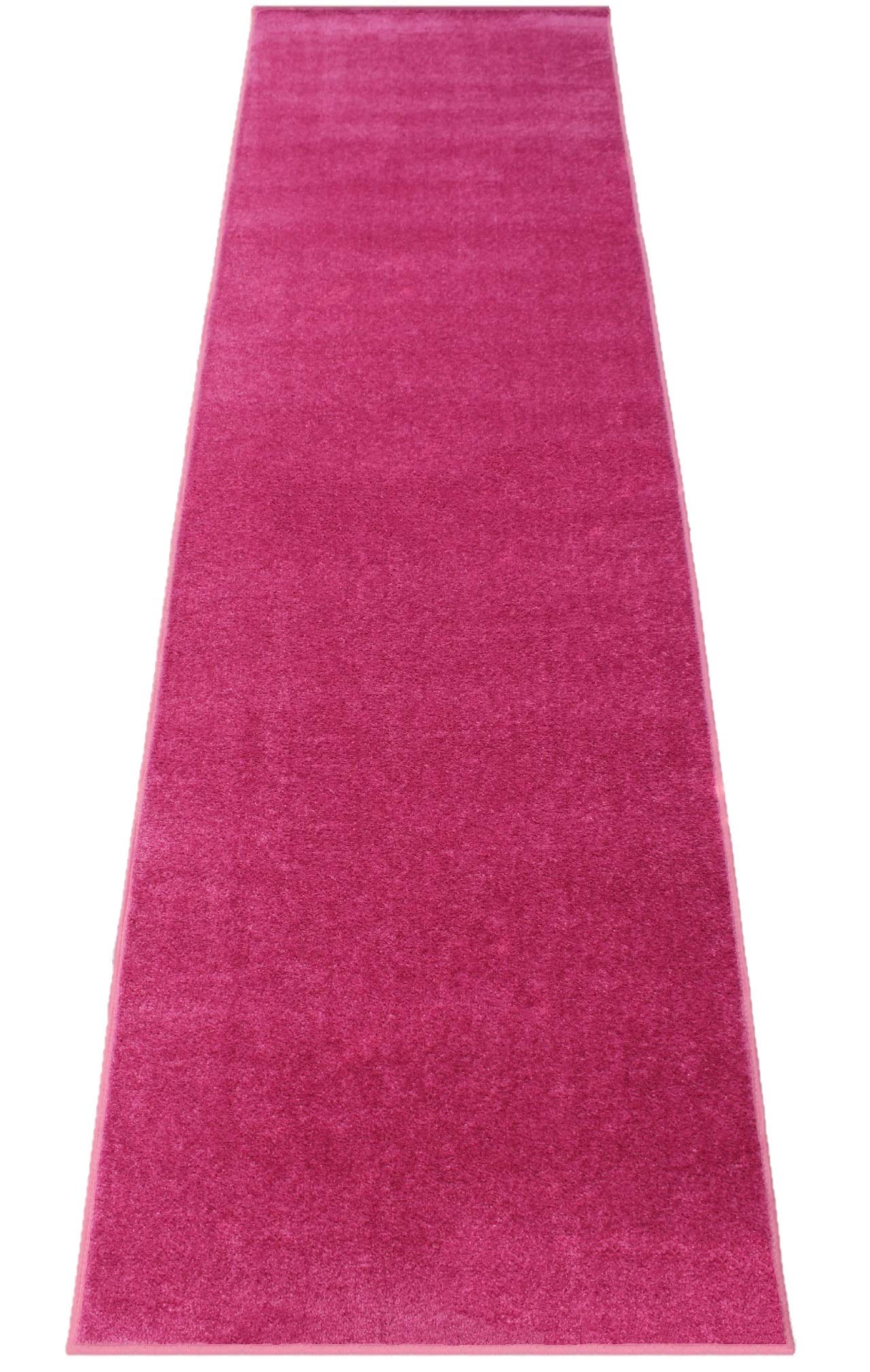 Event Carpet Aisle Runner - Quality Plush Pile Rug with Backing, Binding in Various Sizes (3 X 45 ft, Pink)