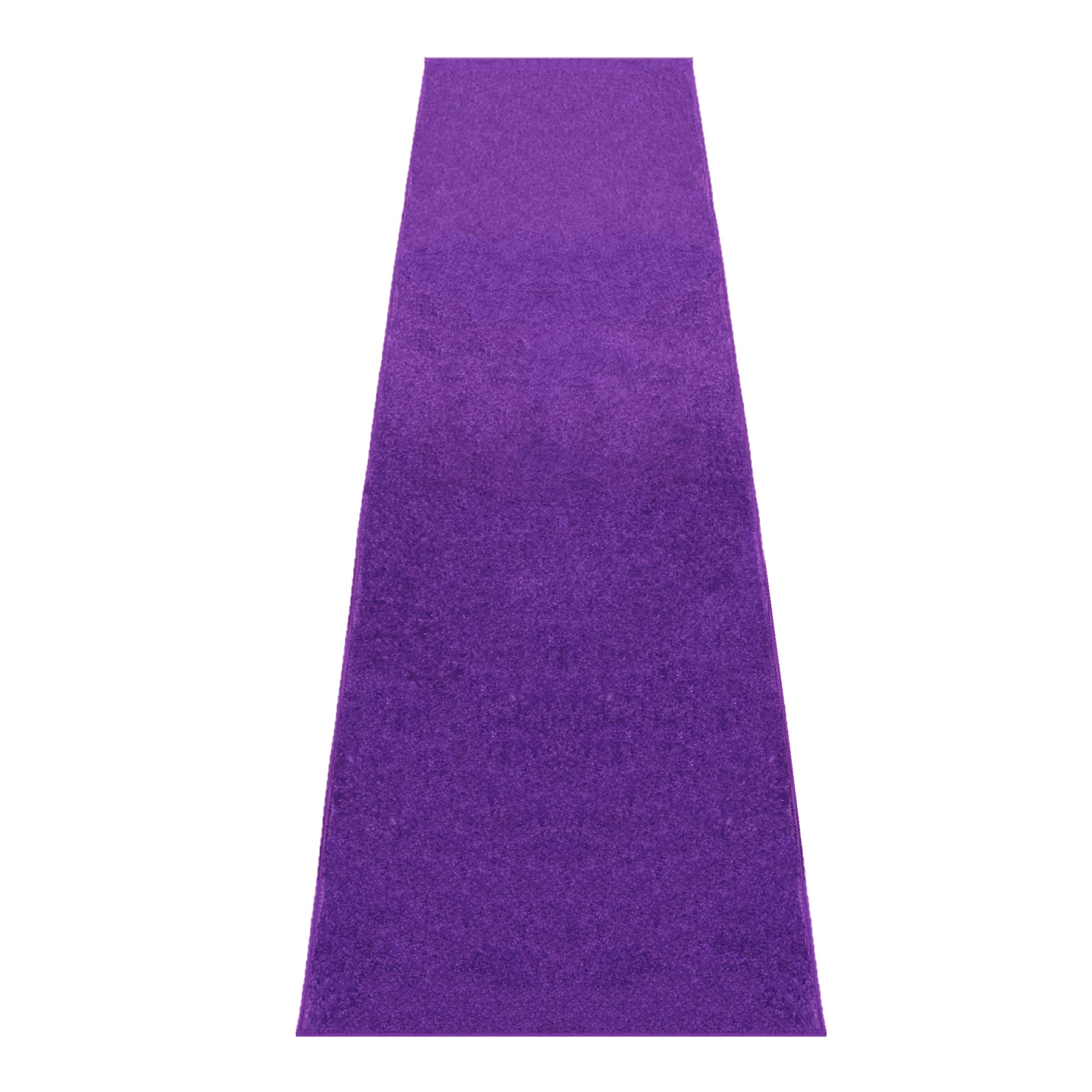 Event Carpet Aisle Runner - Quality Plush Pile Rug with Backing, Binding in Various Sizes (4 X 35 ft, Purple)