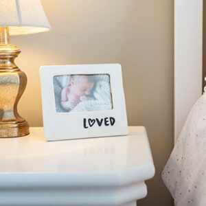 DEMDACO Black & White Loved 5 x 7 Photo Table Top Frame Holder