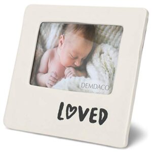 DEMDACO Black & White Loved 5 x 7 Photo Table Top Frame Holder