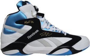 shaquille o'neal signed shaq attaq sneaker size 22 ins hof 16 auto steiner coa - autographed nba sneakers