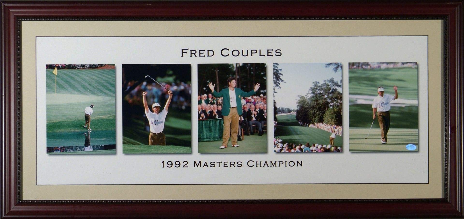 1992 Masters Fred Couples Framed Photostrip - Golf Plaques and Collages