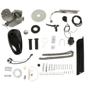 pexmor 50cc bicycle engine bike motor kit, 2 stroke gas motorized bike conversion kit, gasoline petrol bicycle motor refit full set for 26-28" bikes with v-frame,super fuel-efficient