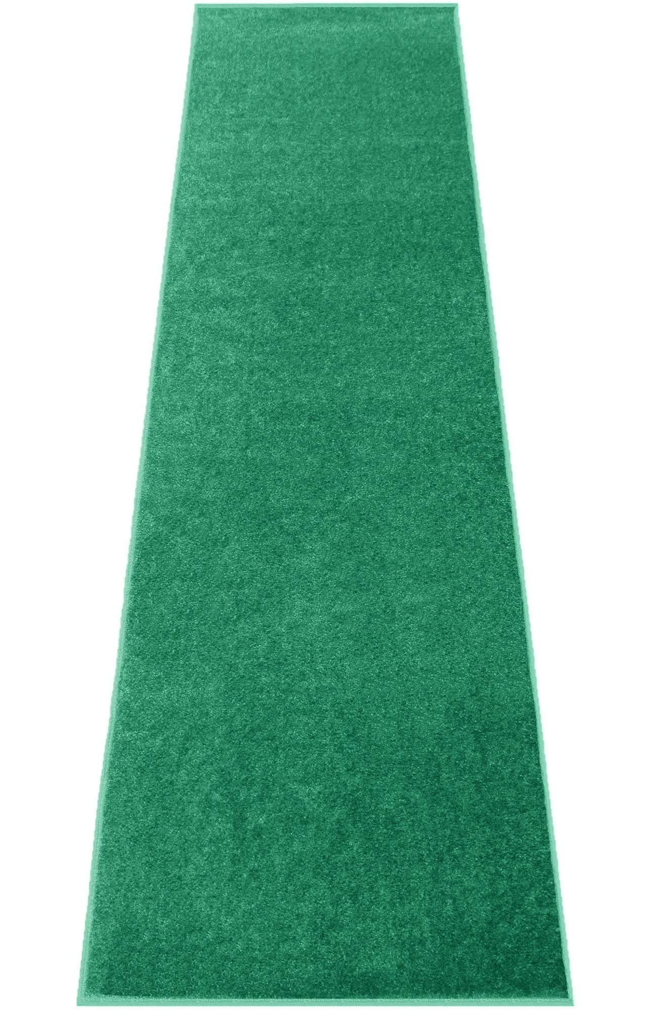 Event Carpet Aisle Runner - Quality Plush Pile Rug with Backing, Binding in Various Sizes (4 X 40 ft, Green)