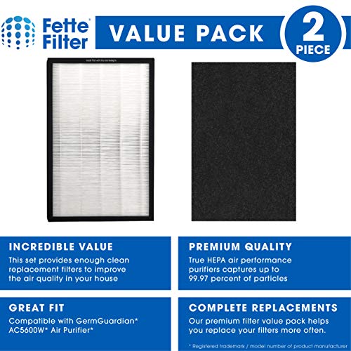 Fette Filter - True HEPA Air Purifier Filter Model AC5600W. Filter N Compare to Part # FLT5600. (Pack of 1)