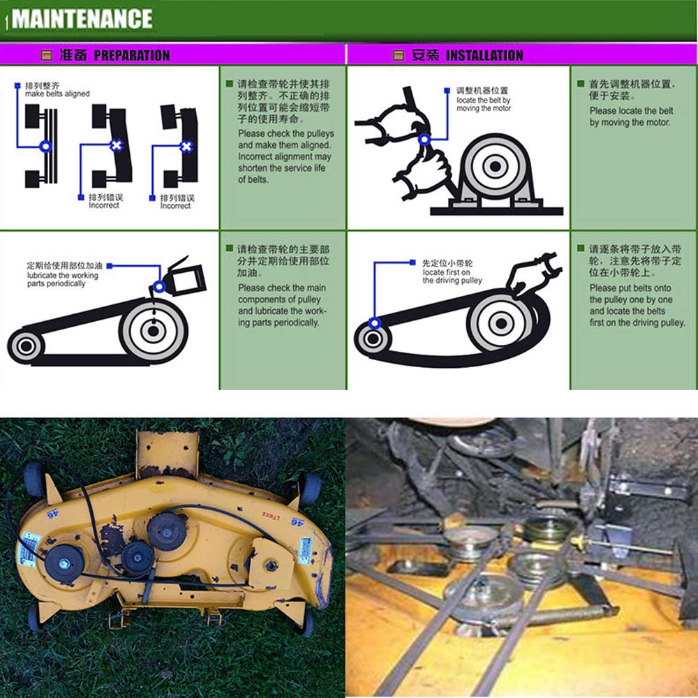 Mower Deck Belt Made with Kevlar 5/8" x 176" Replace for Ferris 1522061 Scag 482652 Exmark 109-8070 116-1965 Simplicity 5103391YP Toro 115-4971 Husqvarna 522829601 Toro 106-7369 Land Pride 816-141C