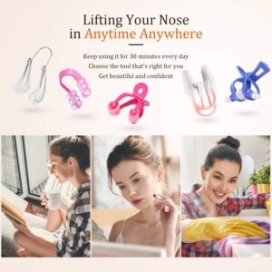 Frienda 5 Pieces Nose Clip Nose up Lifting Clips Nose Lifters Beauty Clips Silicone Nose Bridge Slimming Clips Nose Massagers Tools for Women