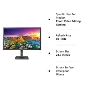 LG 24MD4KL-B 24-inch Ultrafine 4K UHD IPS LED Monitor with Built-in Speakers, 3840x2160 (Renewed)