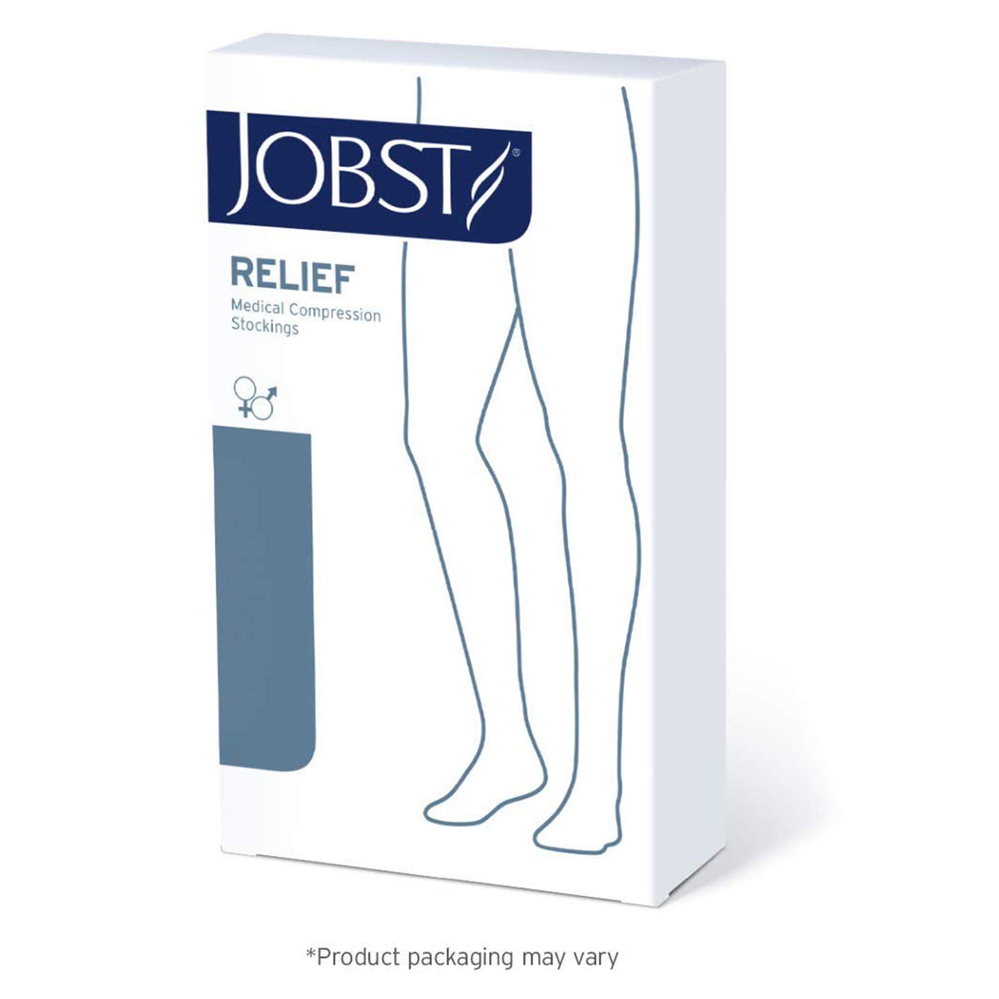 JOBST Relief Knee High 15-20 mmHg Open Toe Unisex For Men & Women Compression Socks, Beige - Choose Your Size