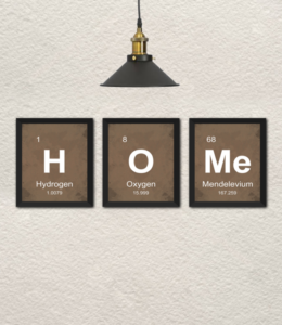 home set of 3 periodic table of elements homeschool wall art