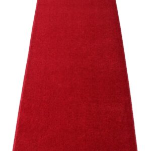 Event Carpet Aisle Runner - Quality Plush Pile Rug with Backing, Binding in Various Sizes (4 X 45 ft, Red)