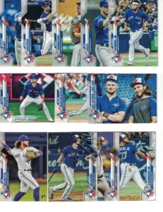 toronto blue jays/complete 2020 topps blue jays baseball team set! (24 cards) series 1 and 2! includes bo bichette rookie card!