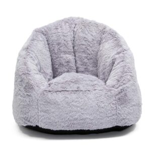 Delta Children Snuggle Foam Filled Chair, Kid Size (For Kids Up To 10 Year Old), Grey