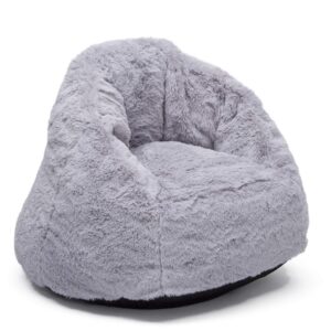 delta children snuggle foam filled chair, toddler size (for kids up to 6 years old), grey