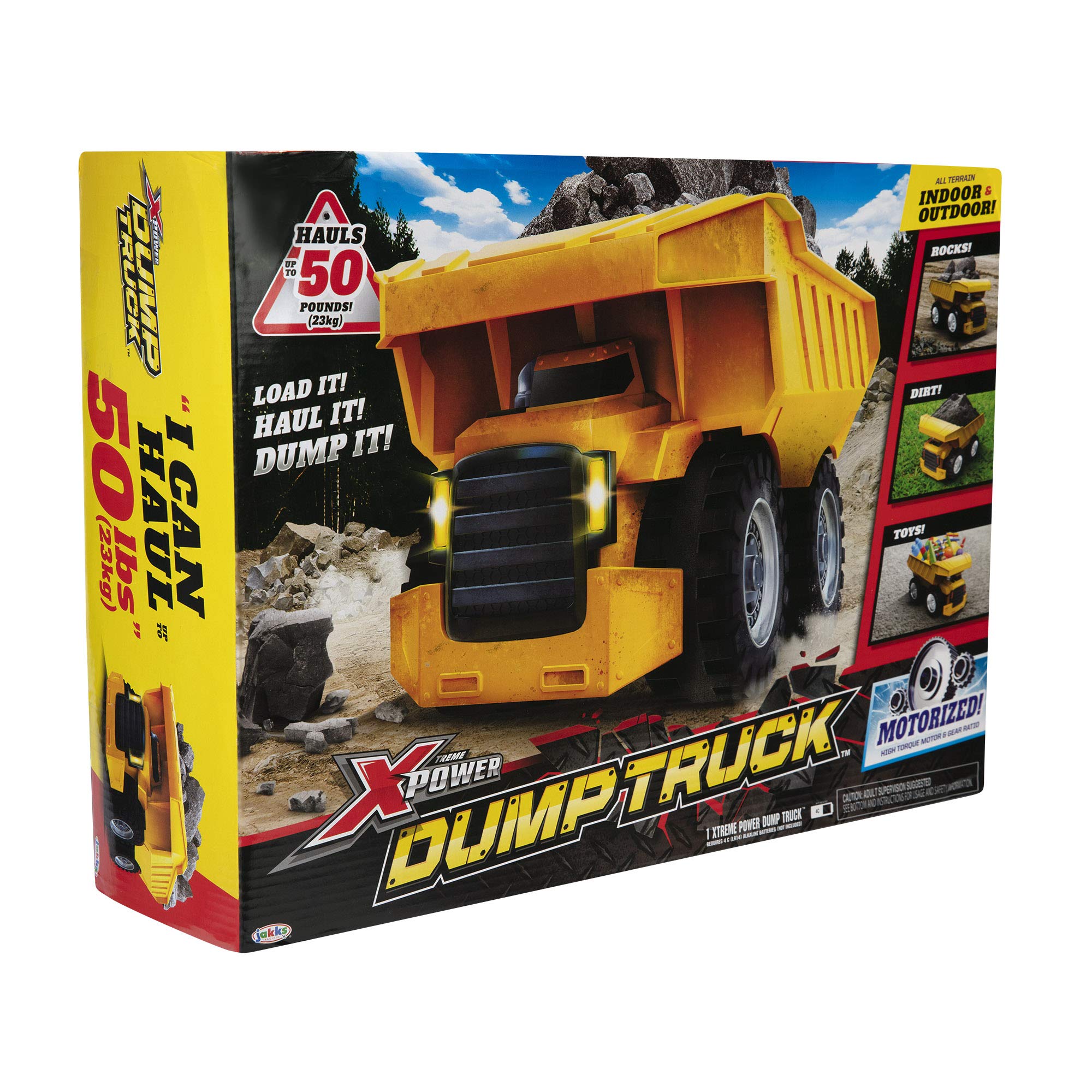 Xtreme Power Dump Truck - Motorized Extreme Construction Vehicle Truck for Boys & Kids Who Love Building Toys – Load Up Dirt, Toys, Wood, Rocks – Indoor & Outdoor Play – Spring Summer Fall Winter