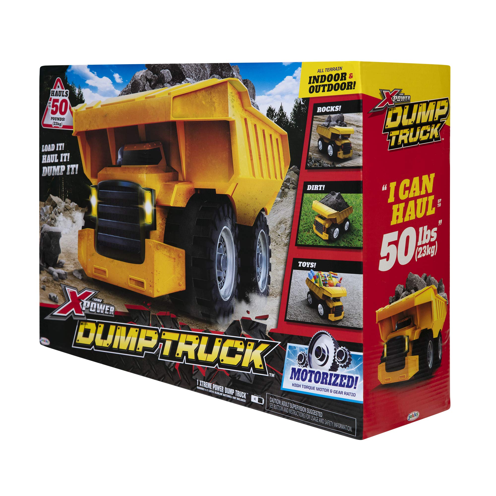 Xtreme Power Dump Truck - Motorized Extreme Construction Vehicle Truck for Boys & Kids Who Love Building Toys – Load Up Dirt, Toys, Wood, Rocks – Indoor & Outdoor Play – Spring Summer Fall Winter