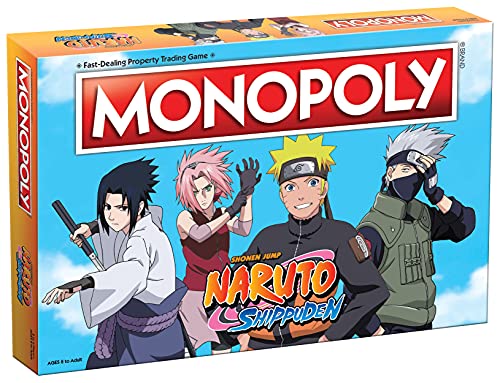 Monopoly: Naruto | Collectible Monopoly Game Featuring Japanese Manga Series | Familiar Locations and Iconic Moments from The Anime Show | 2-6 Players