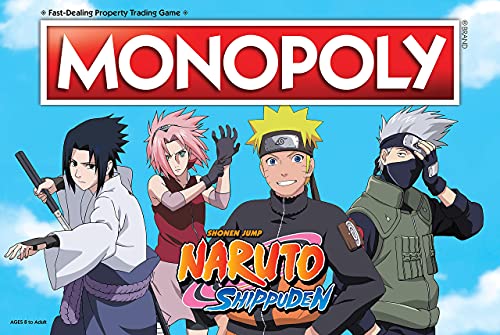 Monopoly: Naruto | Collectible Monopoly Game Featuring Japanese Manga Series | Familiar Locations and Iconic Moments from The Anime Show | 2-6 Players