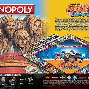 Monopoly: Naruto | Collectible Monopoly Game Featuring Japanese Manga Series | Familiar Locations and Iconic Moments from The Anime Show | 2-6 Players