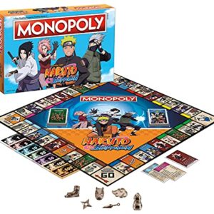 Monopoly: Naruto | Collectible Monopoly Game Featuring Japanese Manga Series | Familiar Locations and Iconic Moments from The Anime Show | 2-6 Players