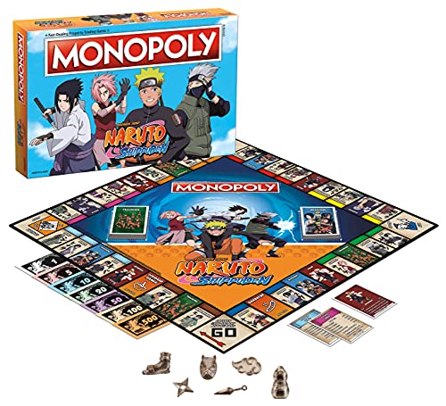 Monopoly: Naruto | Collectible Monopoly Game Featuring Japanese Manga Series | Familiar Locations and Iconic Moments from The Anime Show | 2-6 Players