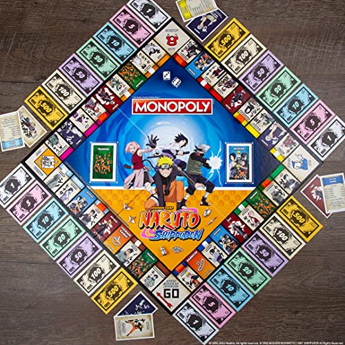 Monopoly: Naruto | Collectible Monopoly Game Featuring Japanese Manga Series | Familiar Locations and Iconic Moments from The Anime Show | 2-6 Players