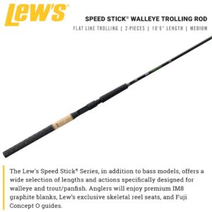 Lew's Speed Stick 10'6"-2 Medium Flat Line Trolling Walleye Rod