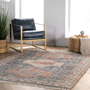 nuloom jacquelyn flatweave area rug, 6' square, multi