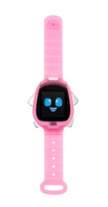 little tikes tobi robot smartwatch - pink with movable arms and legs, fun expressions, sound effects, play games, track fitness and steps, built-in cameras for photo and video 512 mb | kids age 4+